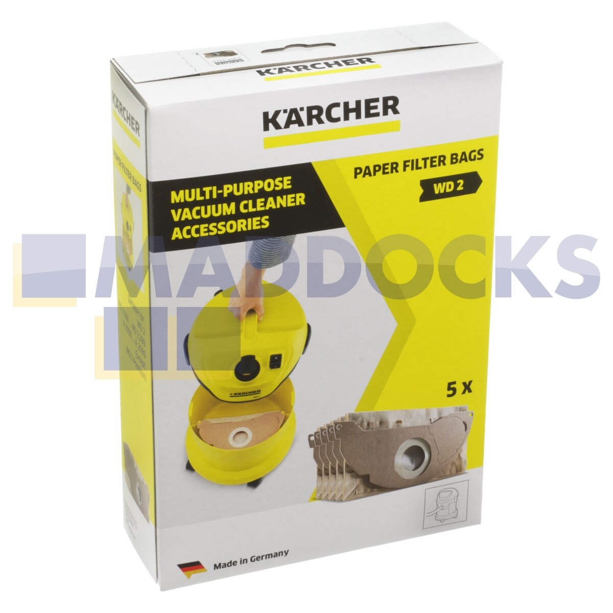 Genuine Original Karcher A2004 Vacuum Filter Bag (Pack of 5) : 46-KA-01
